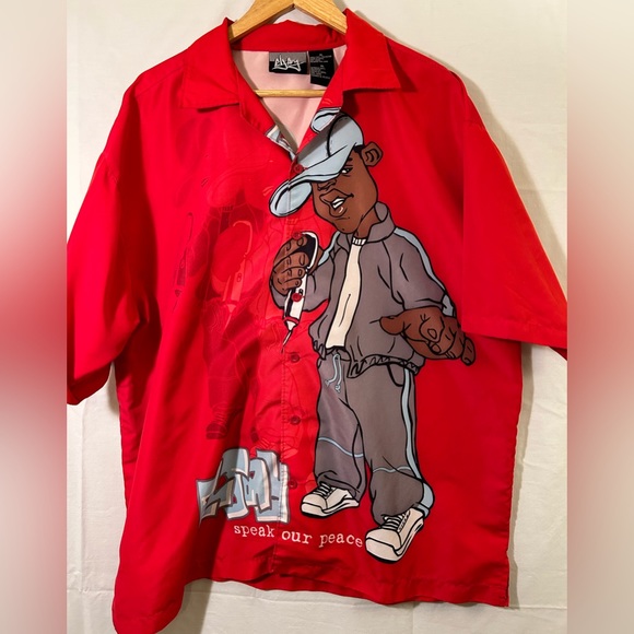 Eljay | Shirts | Eljay Vintage Speak Our Peace Red Graphic Street Wear ...